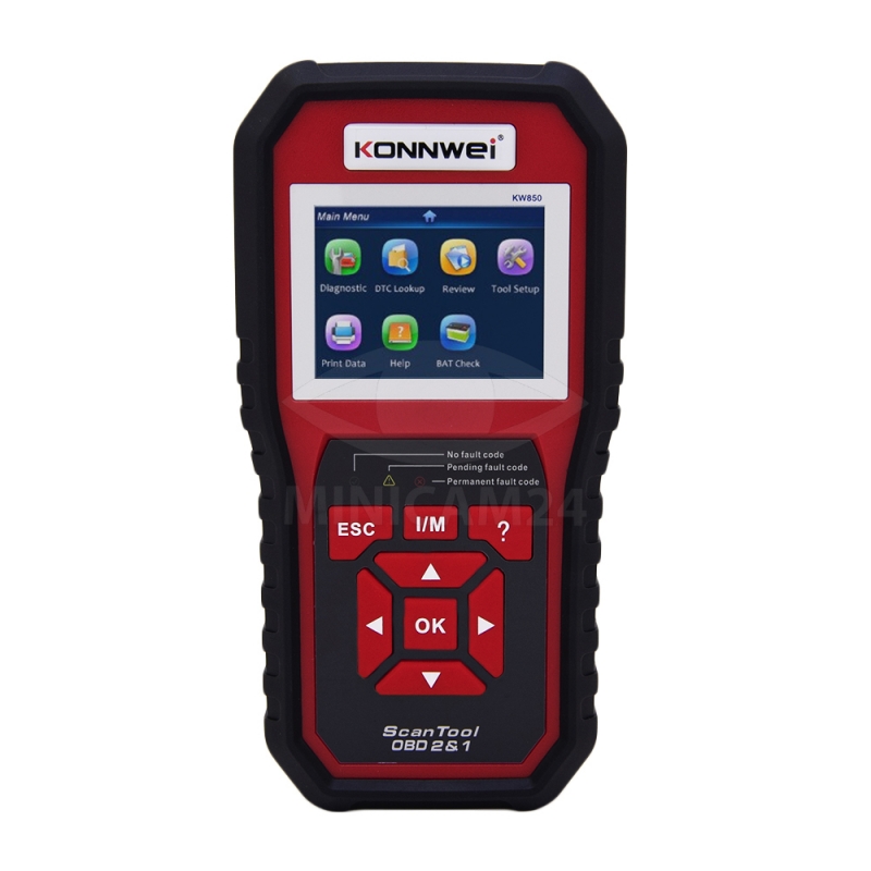 Технические характеристики | Автосканер Konnwei KW850